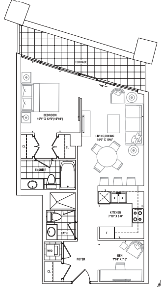 Lighthouse floor plan at The Shores in Oakville, ON