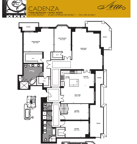Aria Condominiums - Cadenza Floor Plan, Toronto ON | Livabl