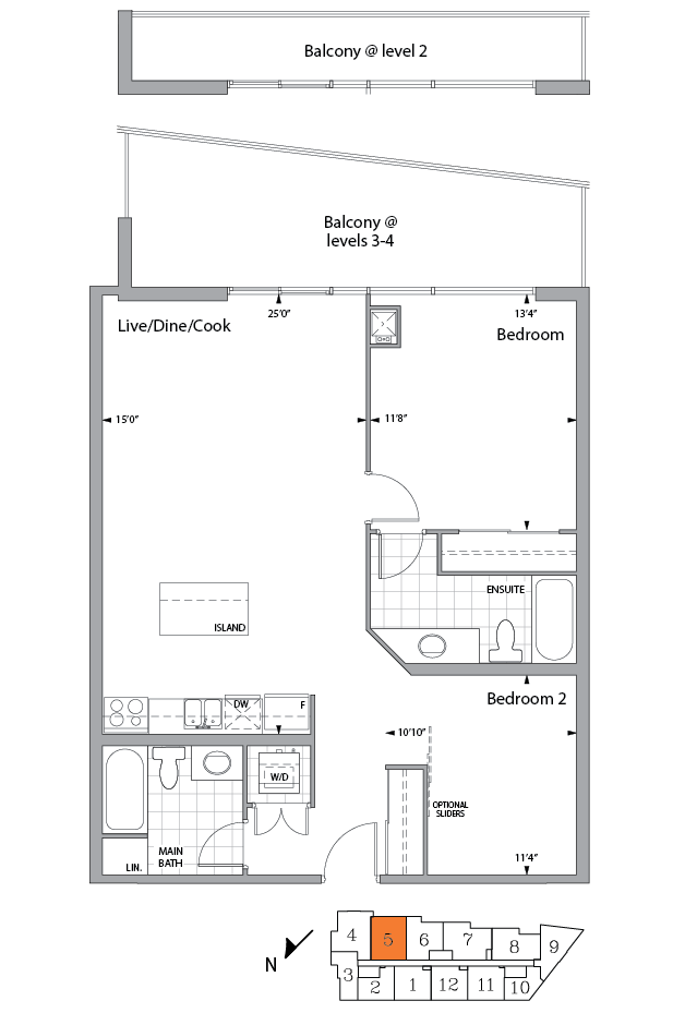 Evolution Condos - The Pearson Floor Plan, Toronto ON | Livabl