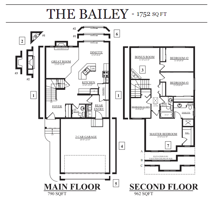The Ponds at Ellerslie Heights - The Bailey Floor Plan, Edmonton AB ...