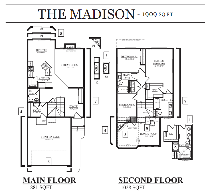 The Village at Schonsee Phase 4 - The Madison Floor Plan, Edmonton AB ...
