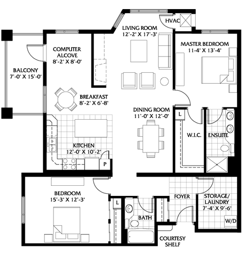 Stonecrest Condominiums | B2: Oak Park II | Floor Plans and Pricing