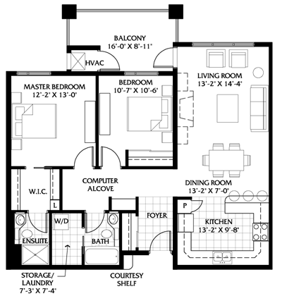 Stonecrest Condominiums - E2: Hoyt Floor Plan, Winnipeg MB | Livabl