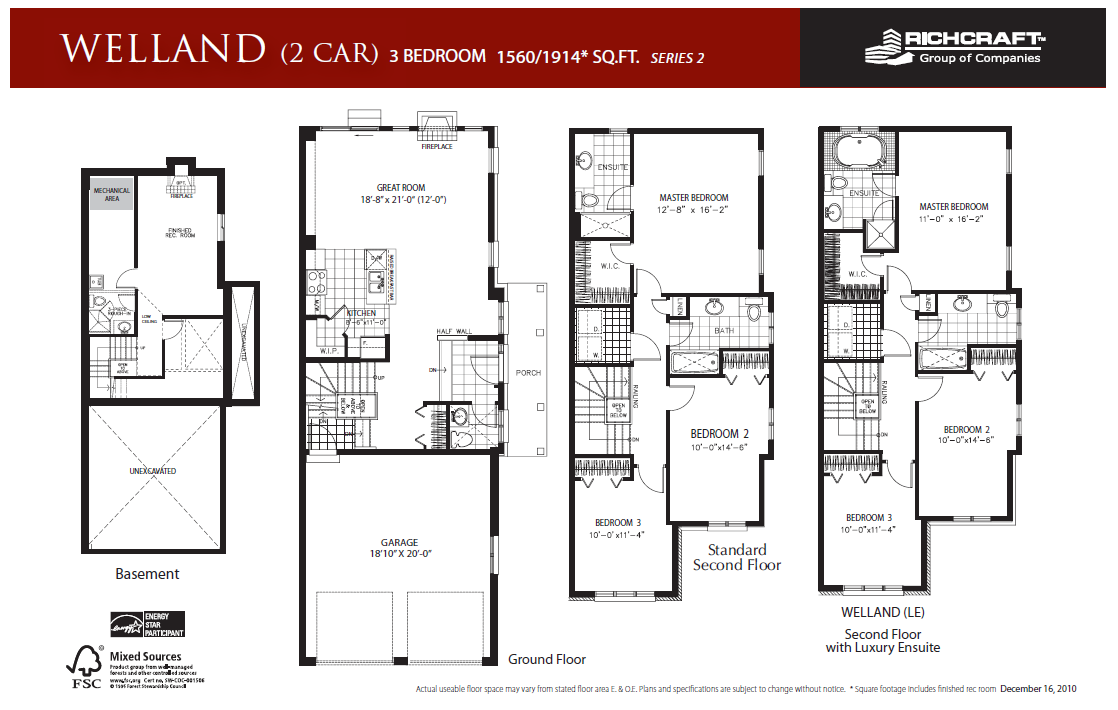 Brookside | Welland | Floor Plans and Pricing