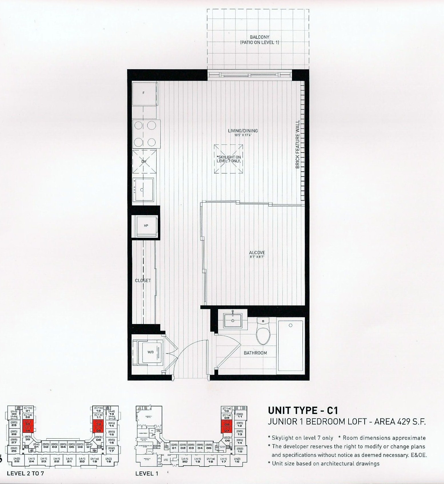 Showcase Lofts - C1 Floor Plan, Toronto ON | Livabl