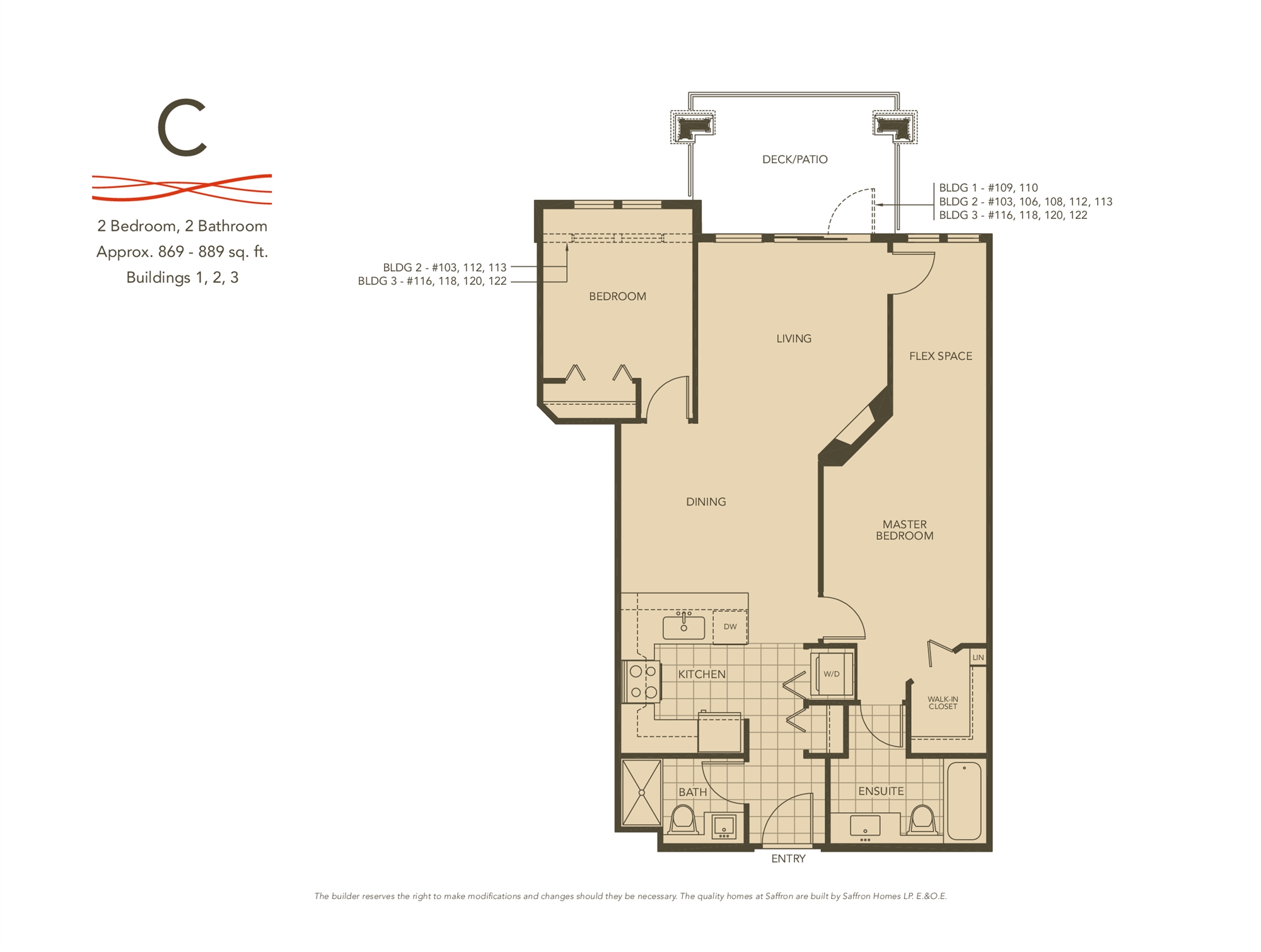 Saffron in Richmond - Plan C Floor Plan, Richmond BC | Livabl