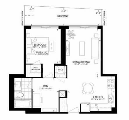 Lago Condos | Suite 652 | Floor Plans and Pricing