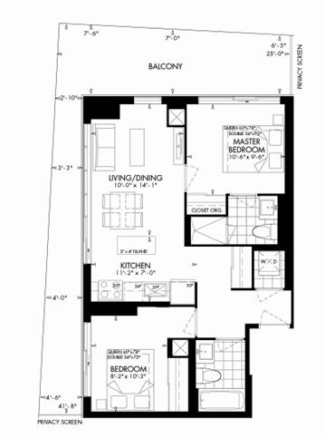 Lago Condos | Suite 715 | Floor Plans and Pricing
