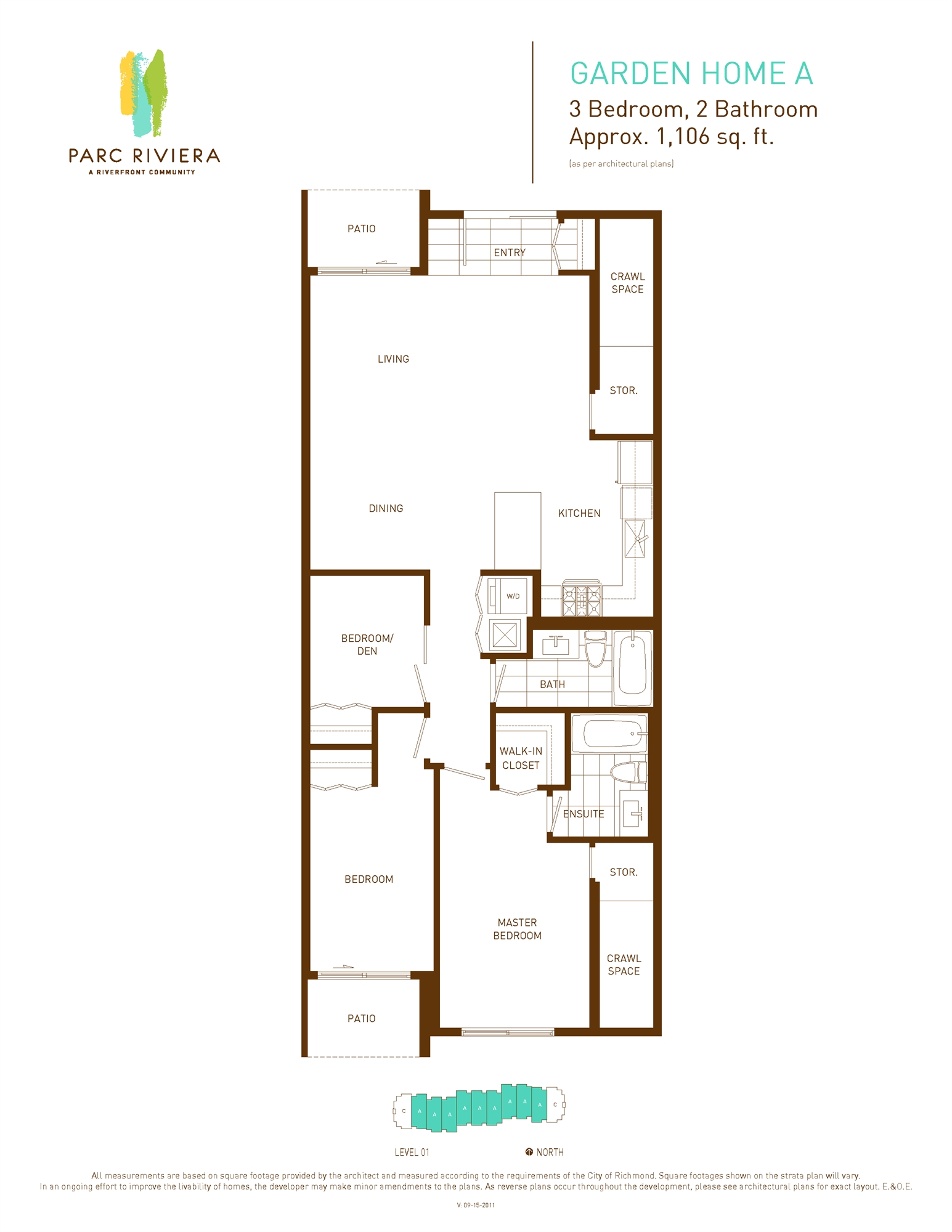 Garden Home A floor plan at Parc Riviera (Barcelona, Lyon, Marseille ...