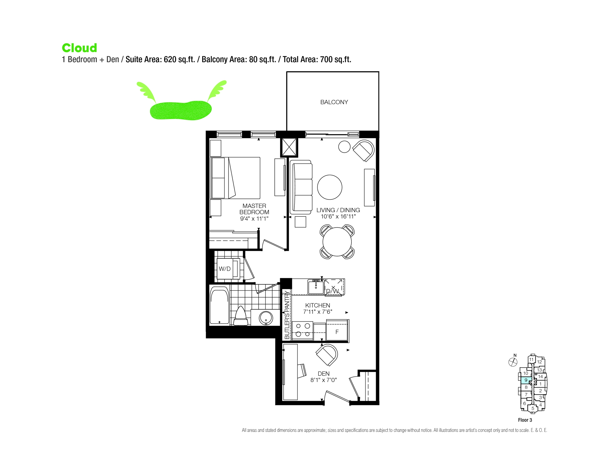 Love Condos - Cloud Floor Plan, Toronto ON | Livabl