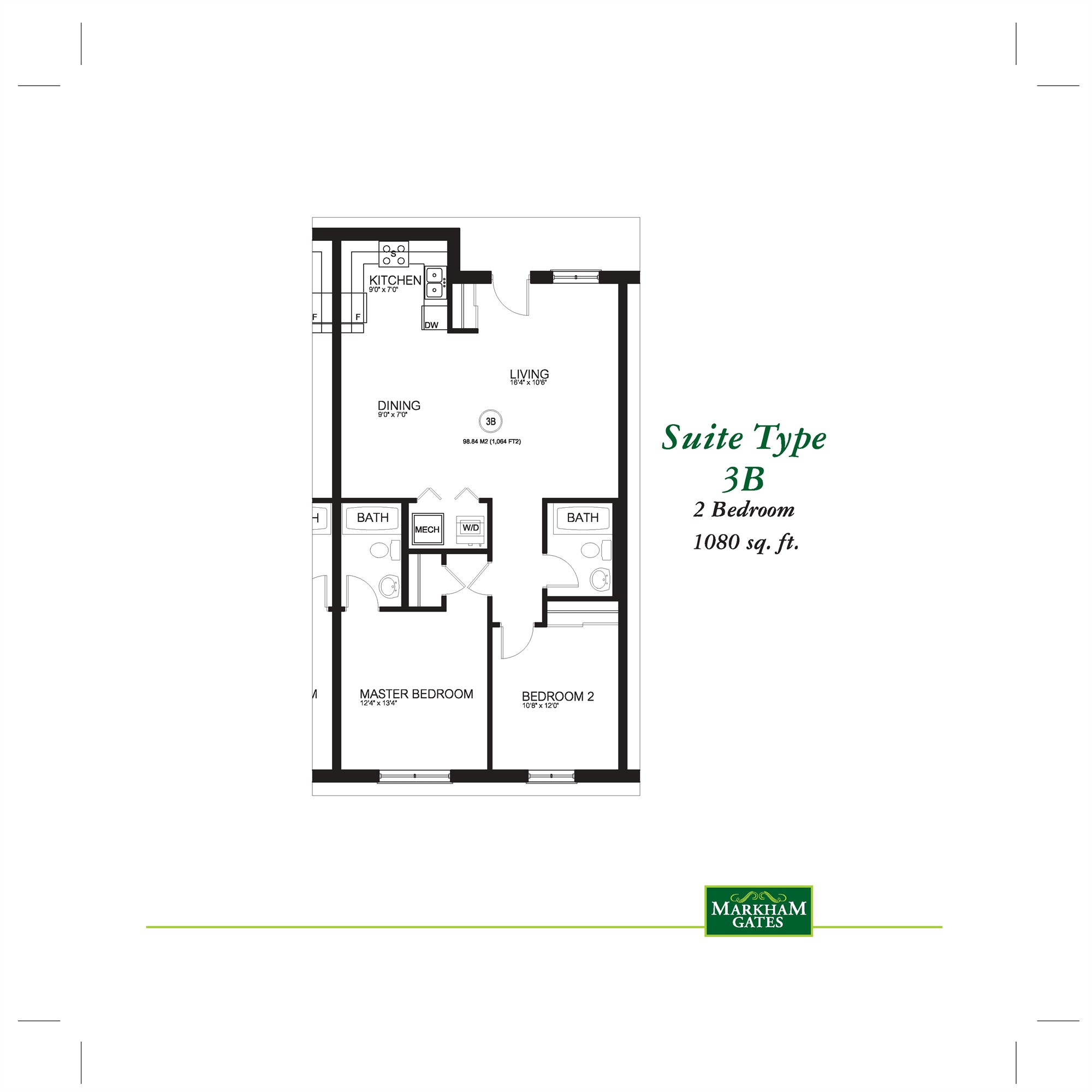 Markham Gates - 3B Floor Plan, Toronto ON | Livabl