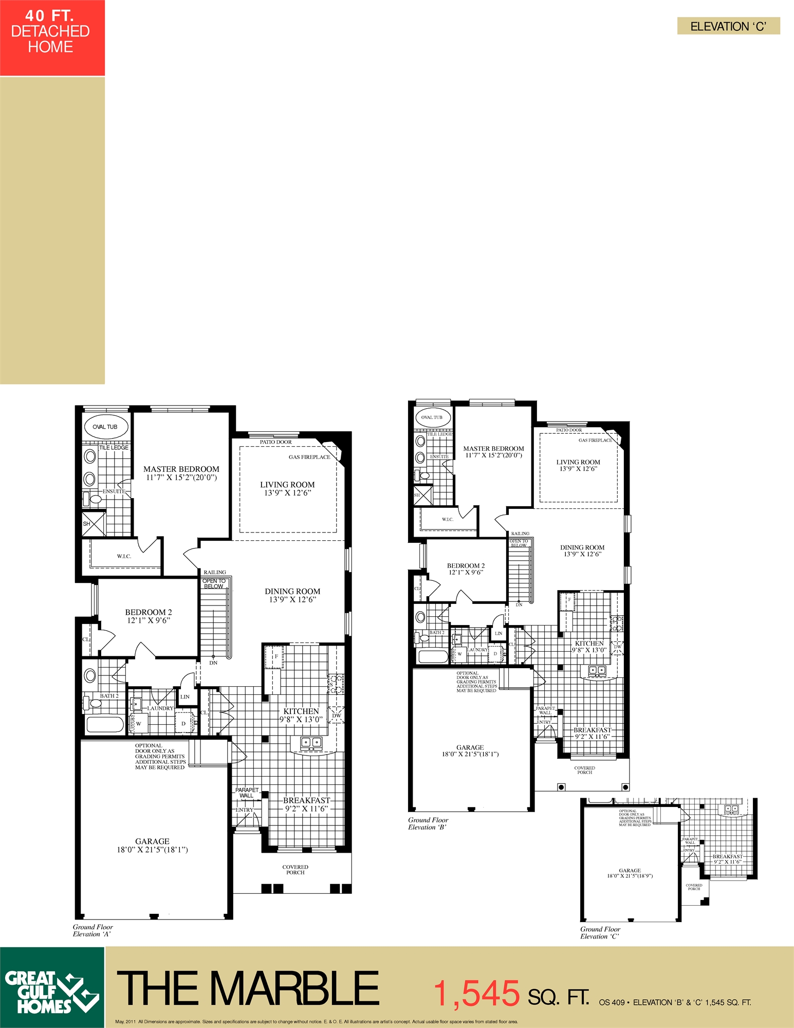 Grandview - The Marble Floor Plan, Oshawa ON | Livabl