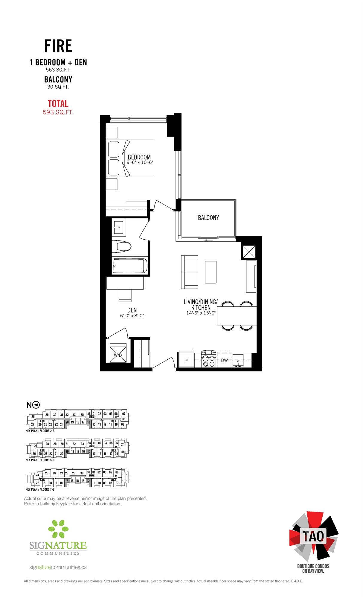 Tao Condos on Bayview - Fire Floor Plan, Richmond Hill ON | Livabl