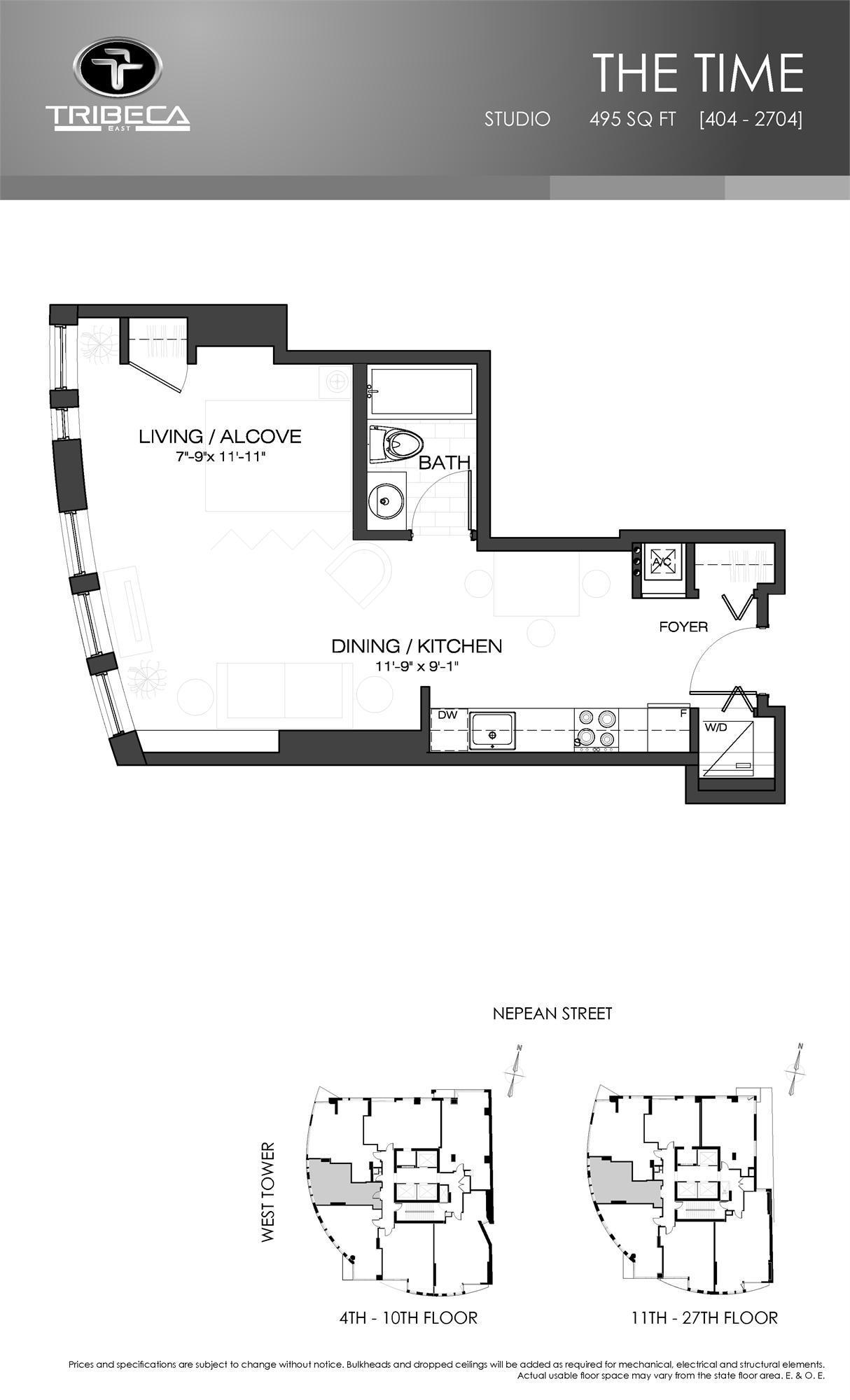 Tribeca East Condos - The Time Floor Plan, Ottawa ON | Livabl
