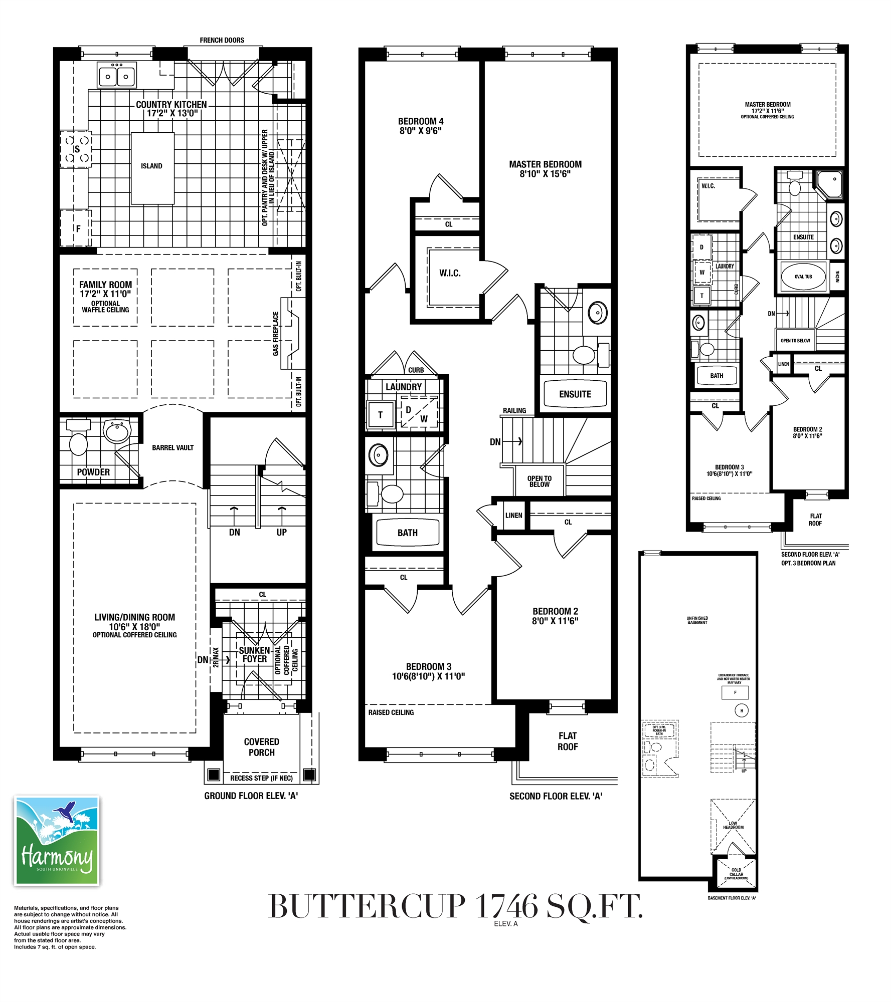 Harmony Townhomes | Buttercup | Floor Plans and Pricing