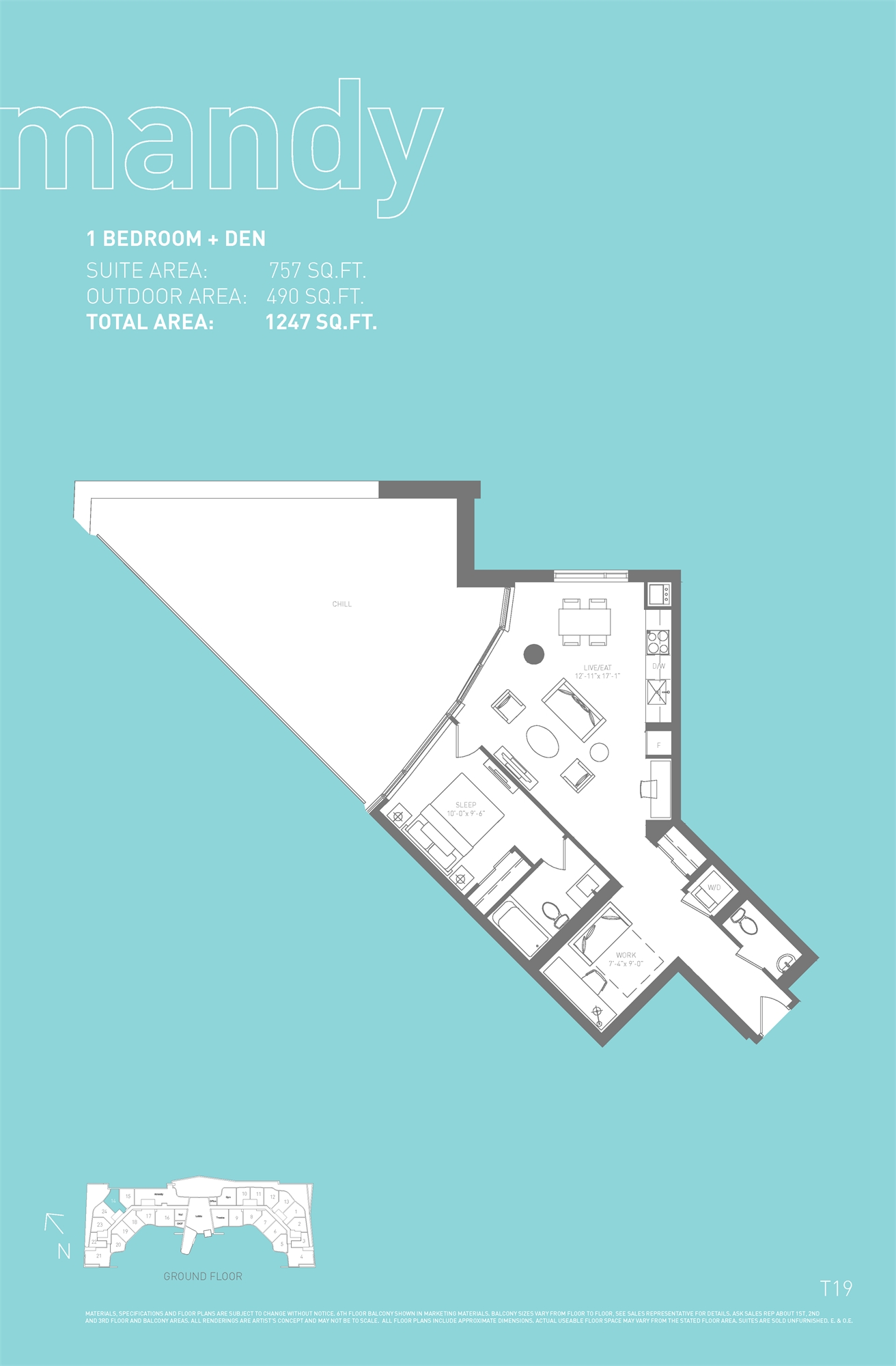 Flaire Condos - Mandy Floor Plan, Toronto ON | Livabl
