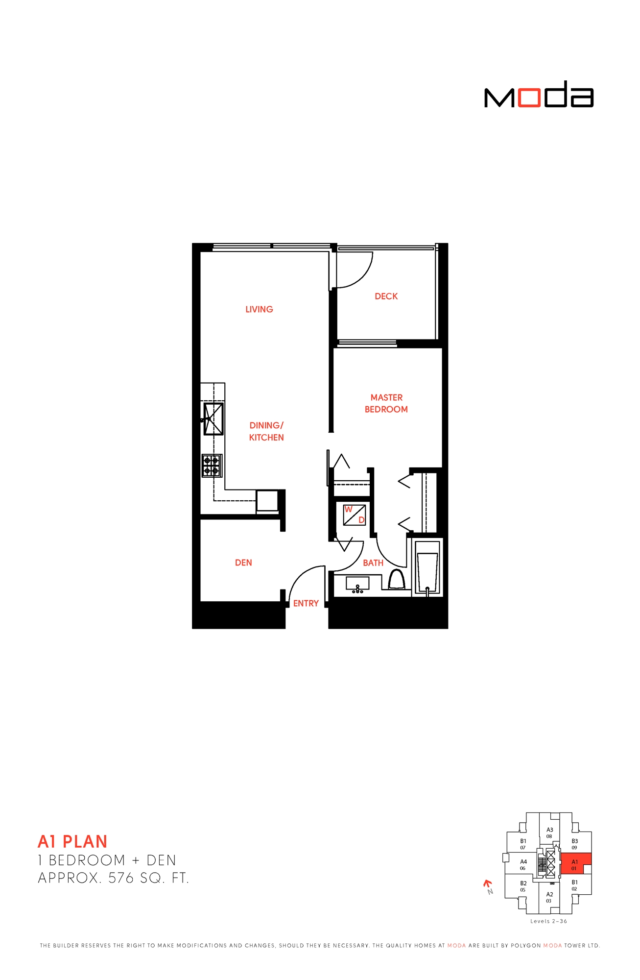 Moda Condos - Plan A1 Floor Plan, Burnaby BC | Livabl