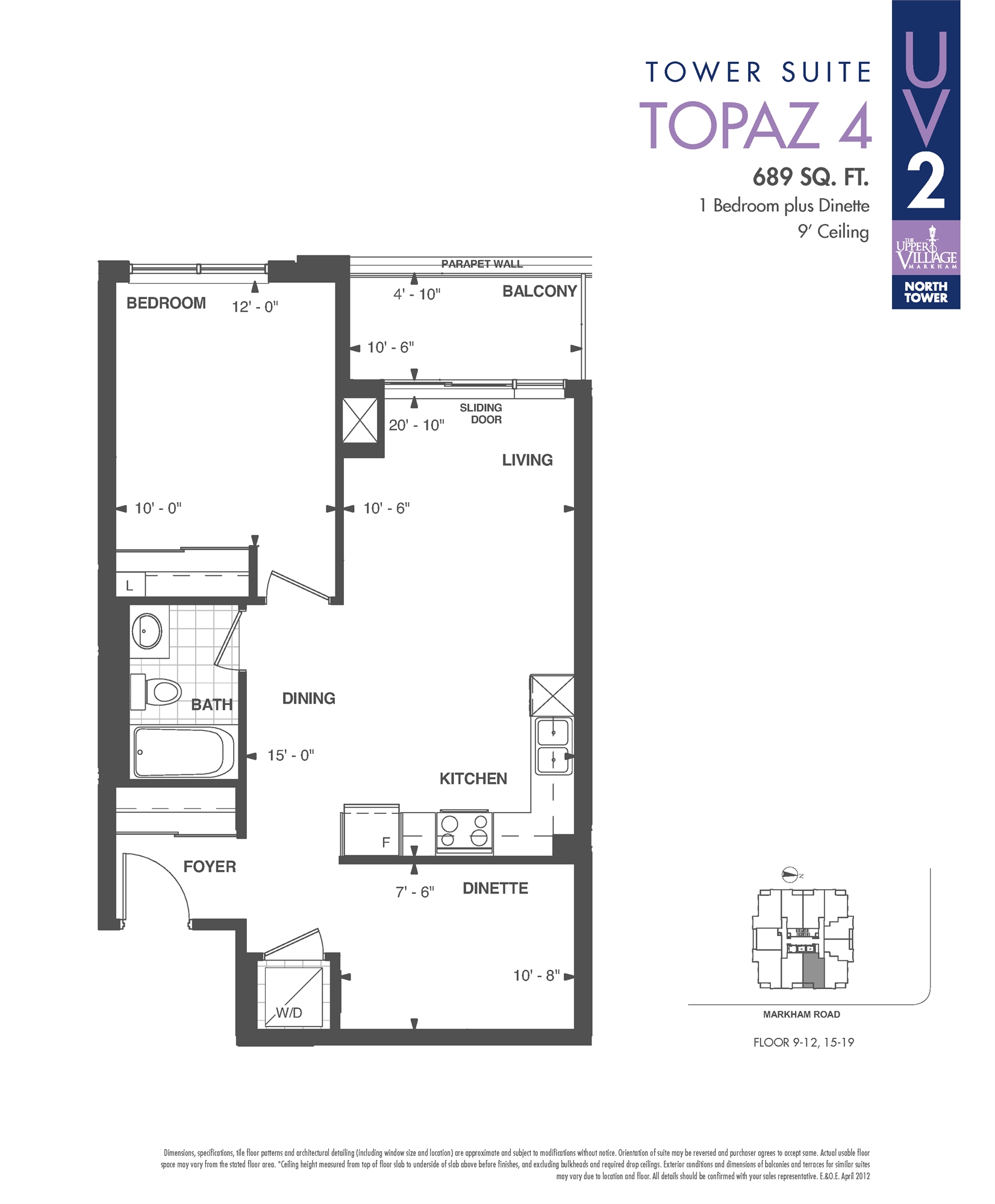 UV2 | Topaz 4 (Tower) | Floor Plans and Pricing