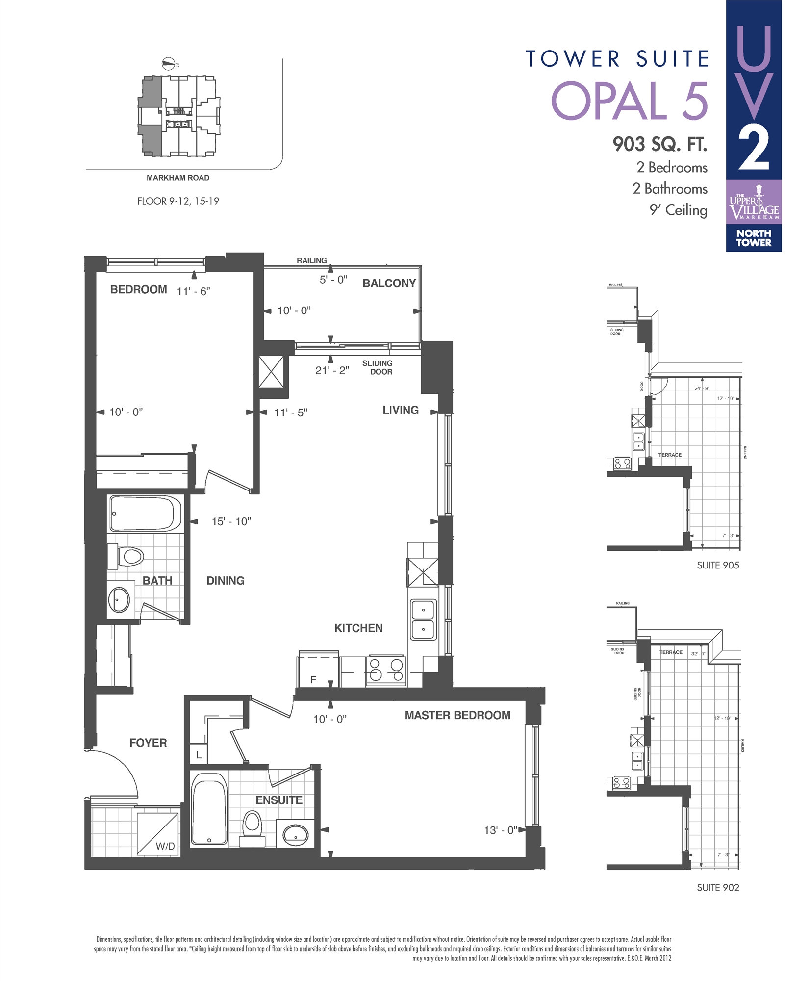 UV2 - Opal 5 (Tower) Floor Plan, Markham ON | Livabl