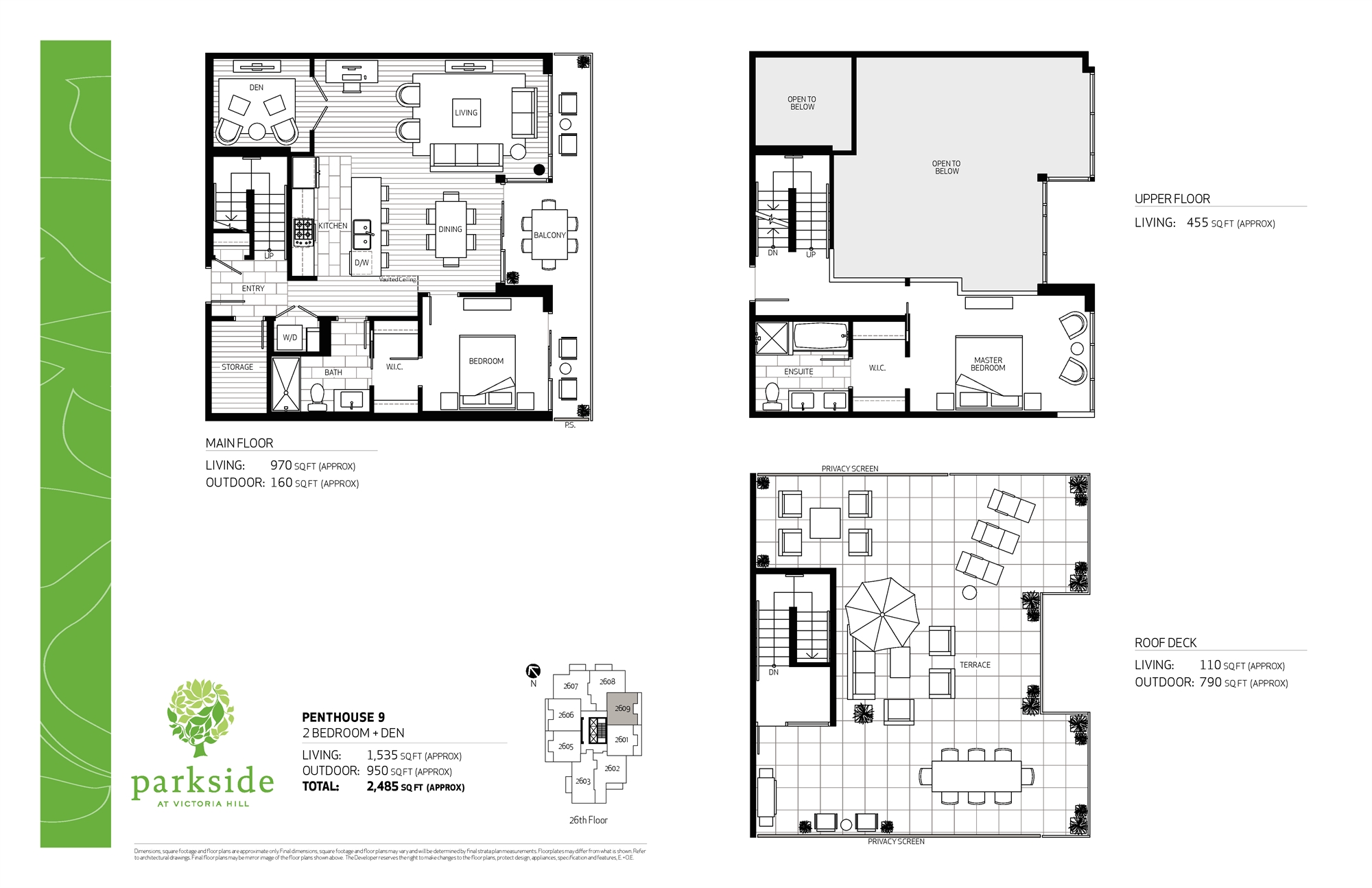 Parkside at Victoria Hill - Penthouse 9 Floor Plan, New Westminster BC ...