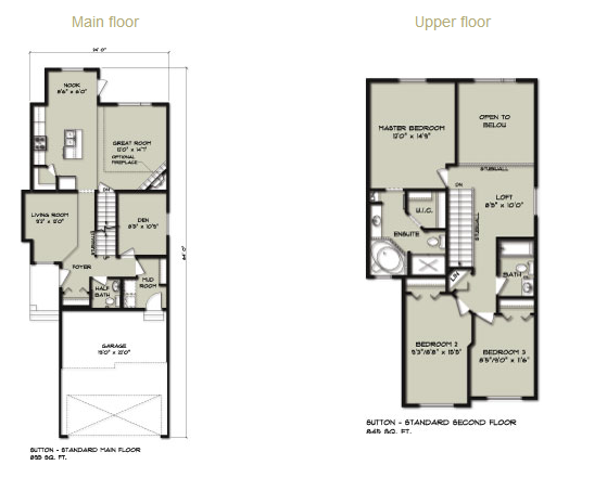 Sutton floor plan at Sage Meadows Phase 2 in Calgary, AB