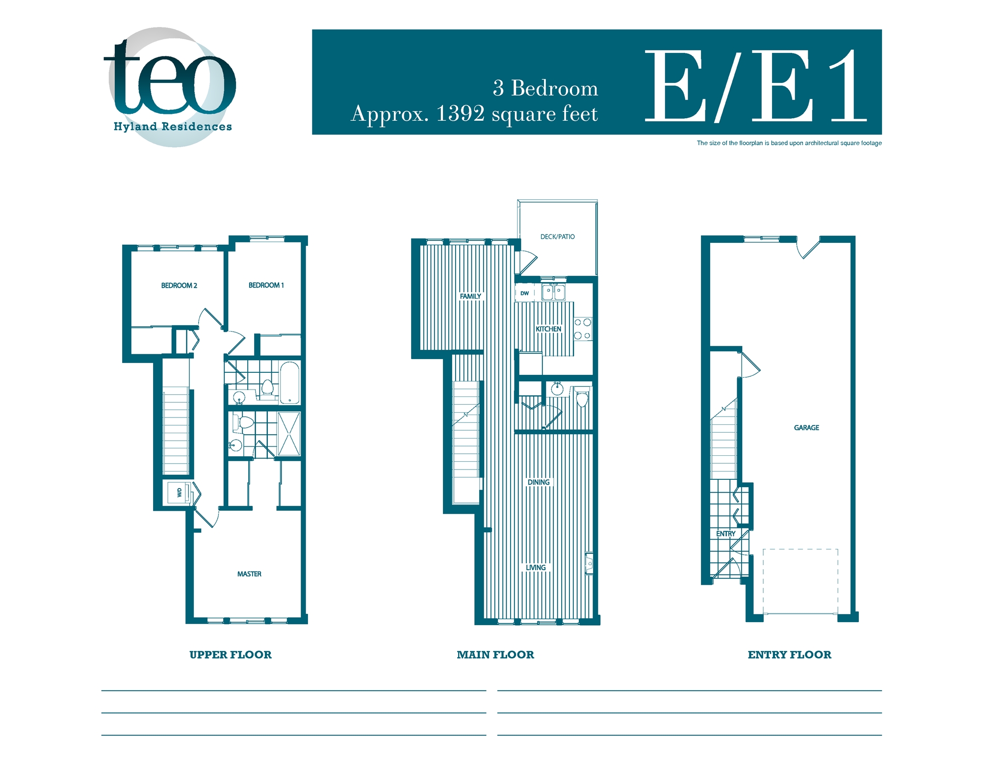 Plan E floor plan at TEO Phase 1 in Surrey, BC