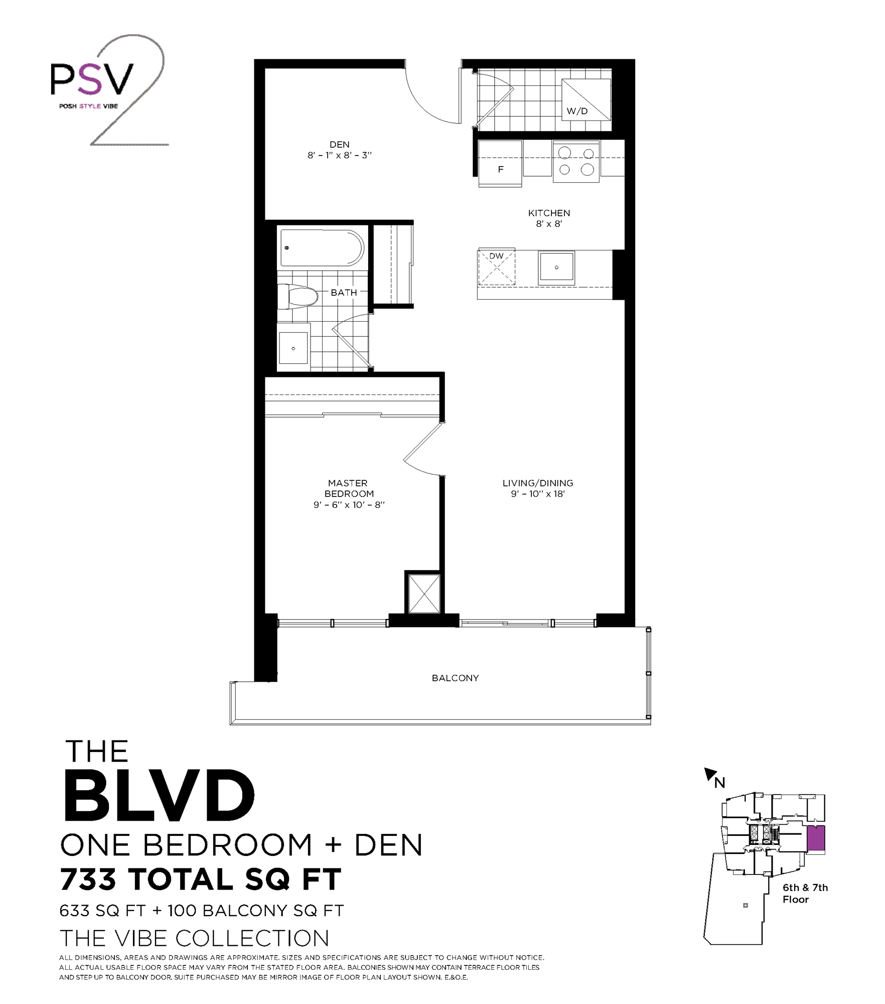 PSV2 - Blvd Floor Plan, Mississauga ON | Livabl