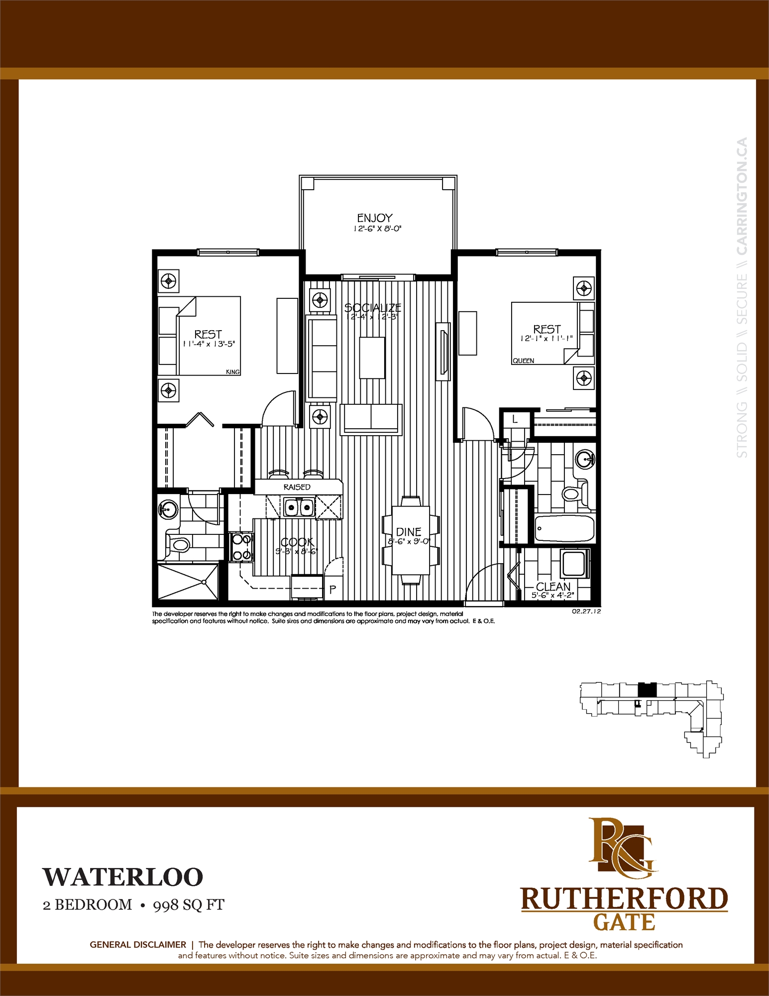 Rutherford Gate Phase 3 - Waterloo Floor Plan, Edmonton AB | Livabl
