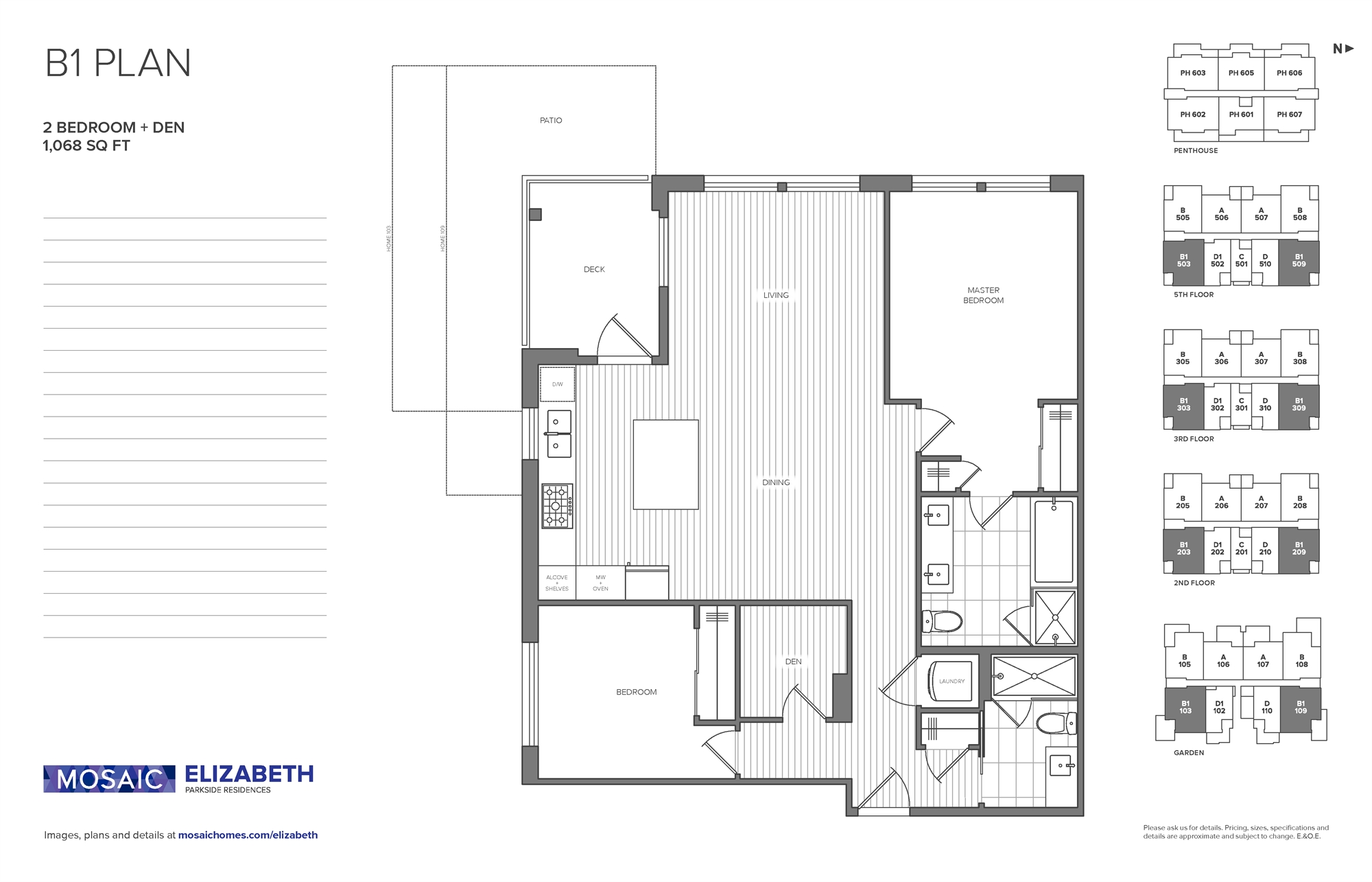 ELIZABETH. BY MOSAIC. - B1 Floor Plan, Vancouver BC | Livabl
