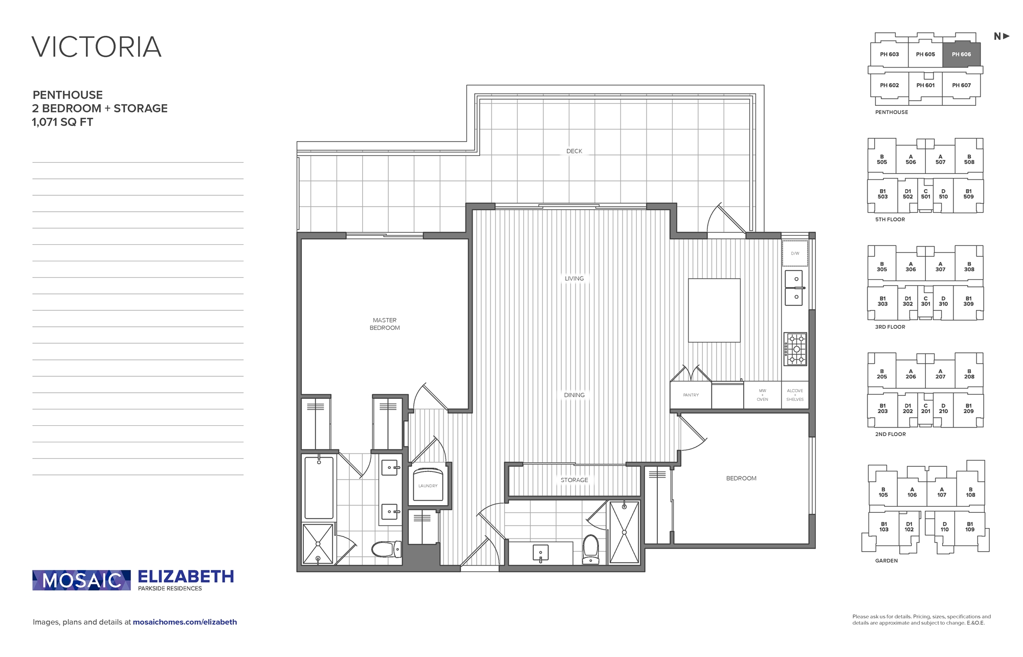 ELIZABETH. BY MOSAIC. - Victoria Floor Plan, Vancouver BC | Livabl