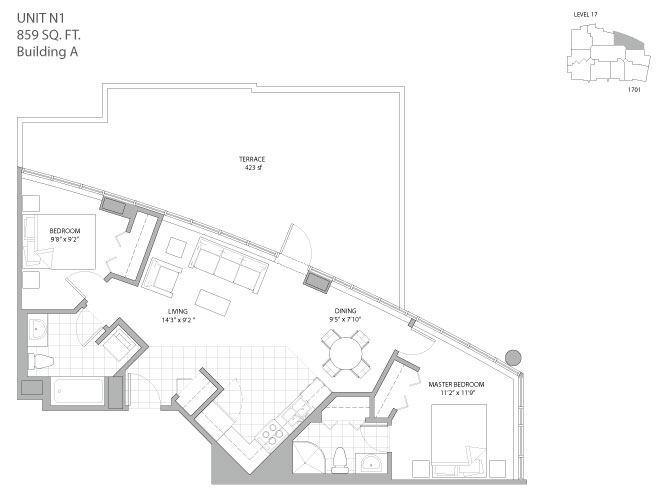 Riverfront Pointe - N1 Floor Plan, Calgary AB | Livabl