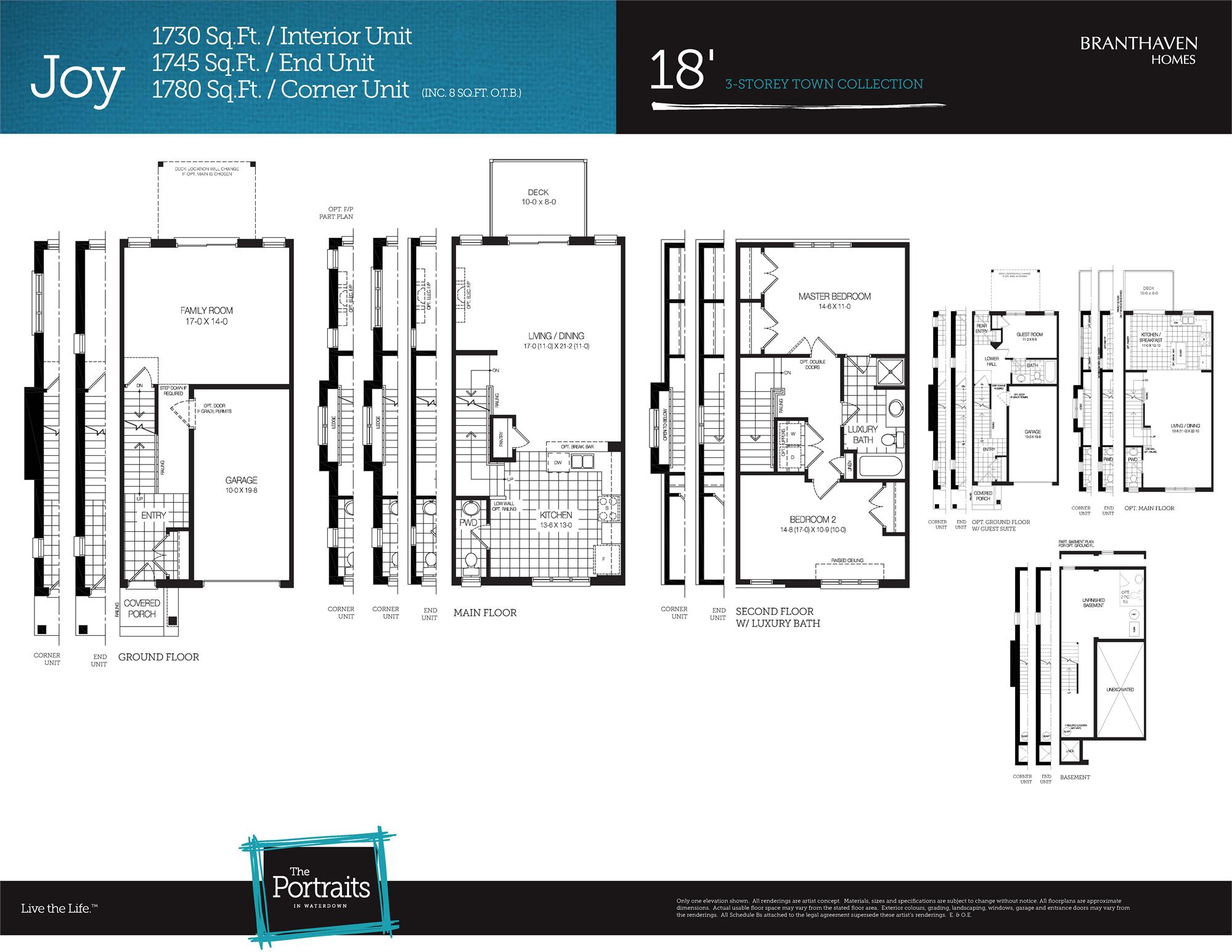 The Portraits in Waterdown | Joy | Floor Plans and Pricing