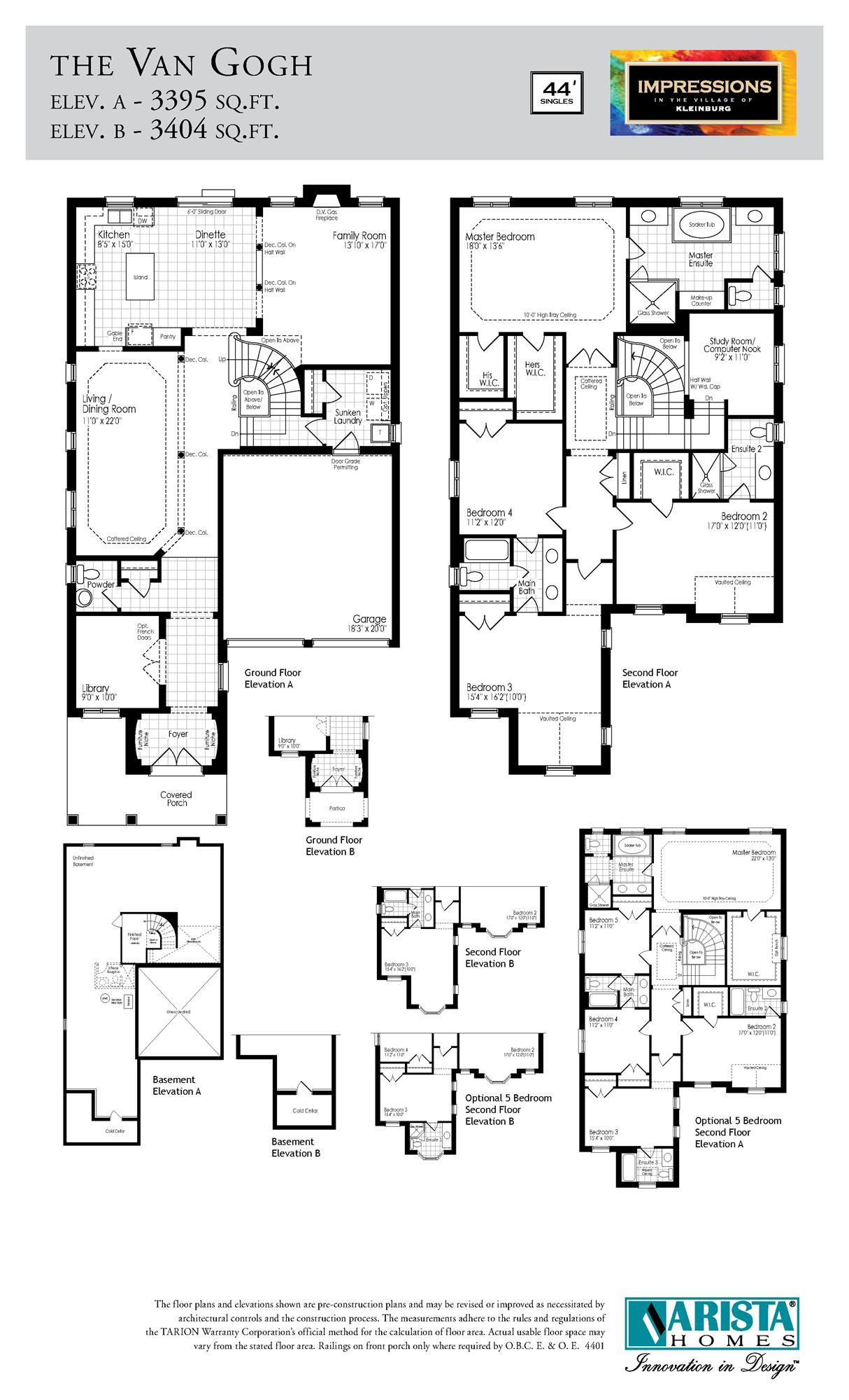 Impressions of Kleinburg - Van Gogh Floor Plan, Vaughan ON | Livabl