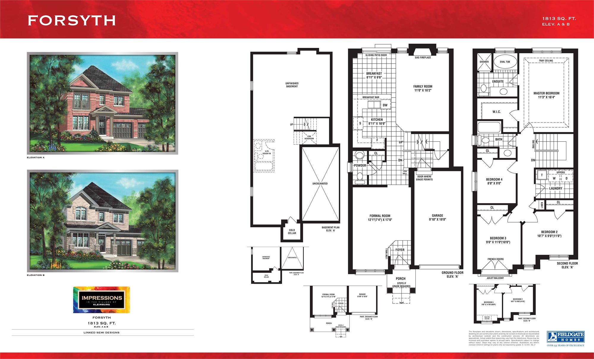 Impressions of Kleinburg - Forsyth Floor Plan, Vaughan ON | Livabl