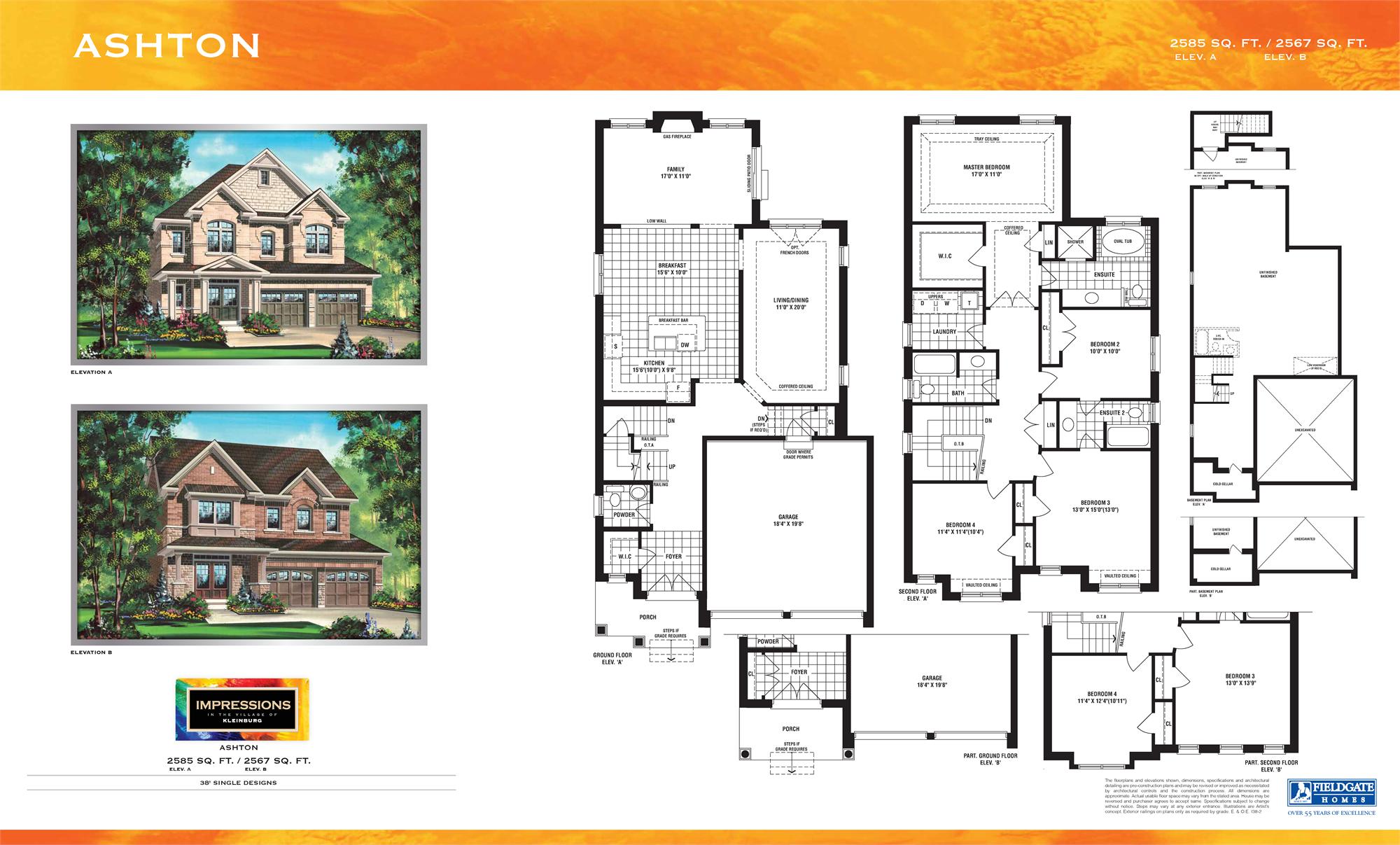 Impressions of Kleinburg - Ashton Floor Plan, Vaughan ON | Livabl