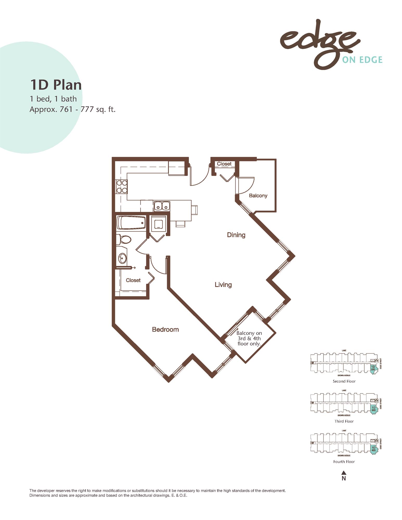 Edge on Edge | 1d | Floor Plans and Pricing
