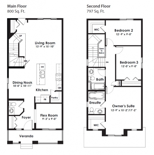 Walker Lakes Station - Champlain Floor Plan, Edmonton AB | Livabl