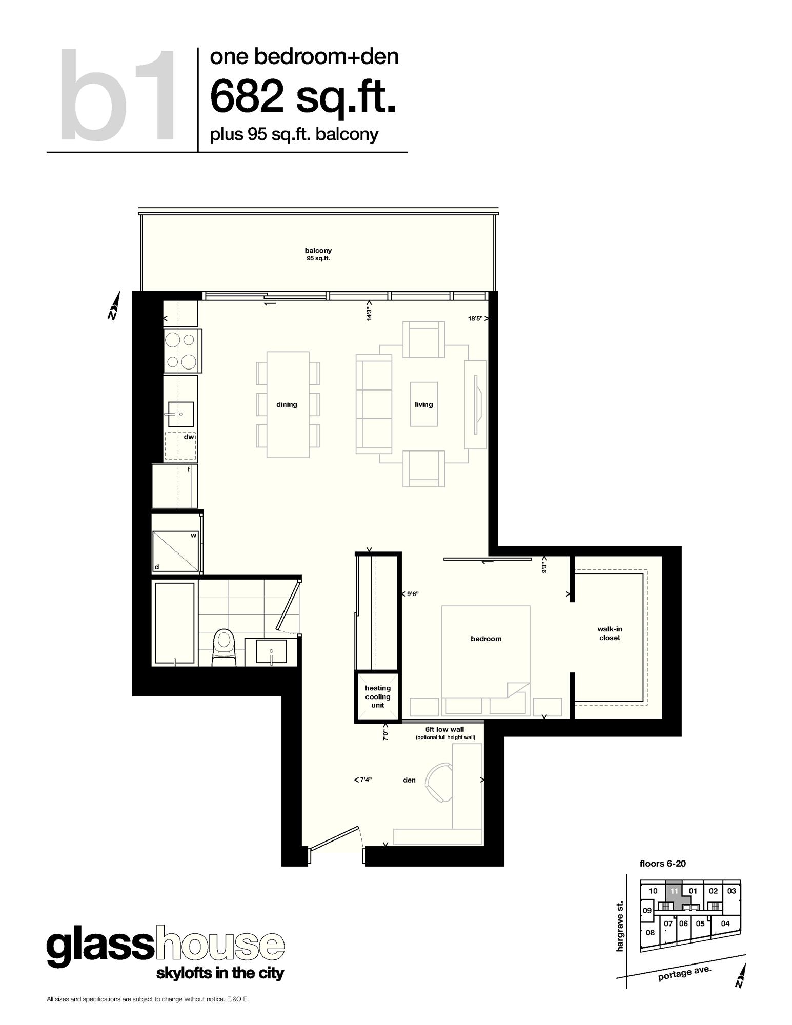 Glasshouse Lofts - B1 Floor Plan, Winnipeg MB | Livabl