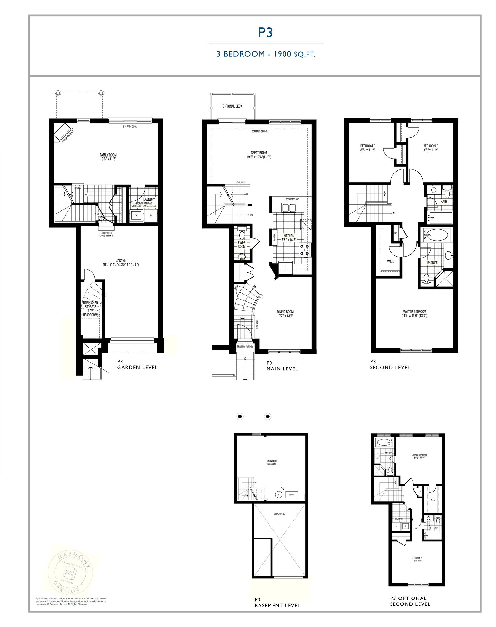Harmony Oakville - P3 Floor Plan, Oakville ON | Livabl