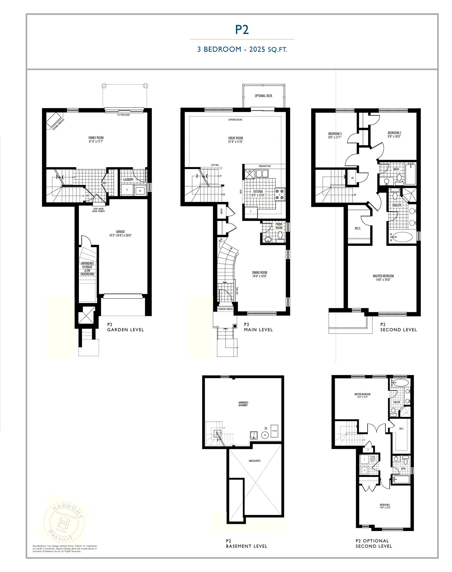 P2 floor plan at Harmony Oakville in Oakville, ON