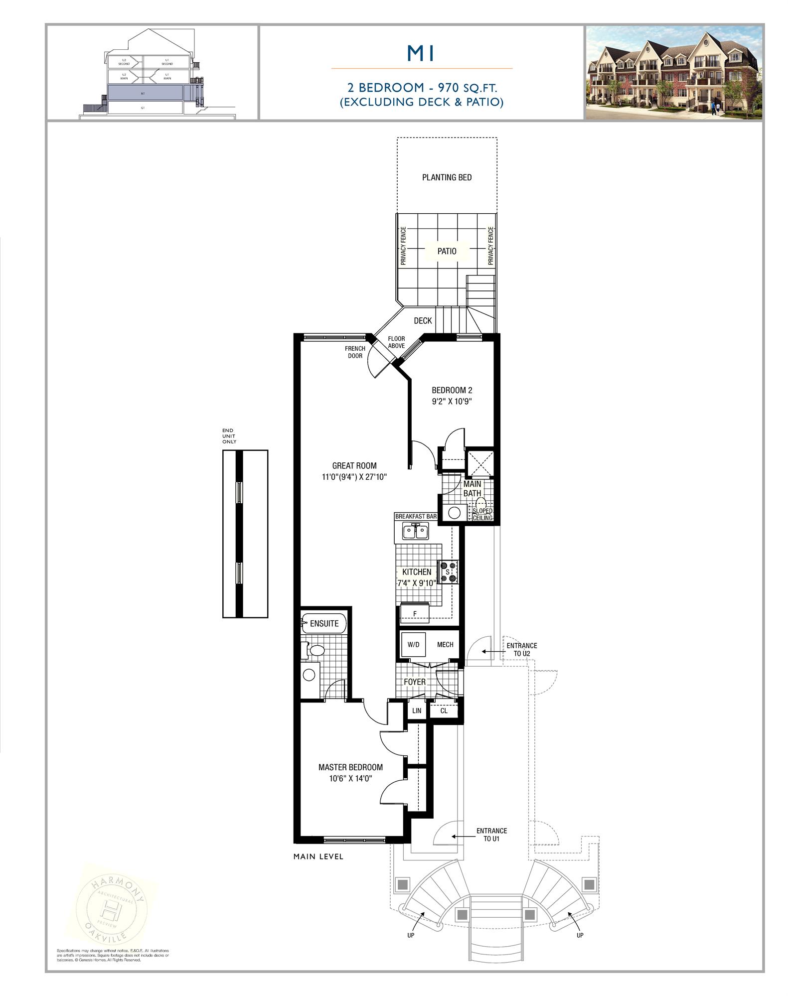 Harmony Oakville - M1 Floor Plan, Oakville ON | Livabl