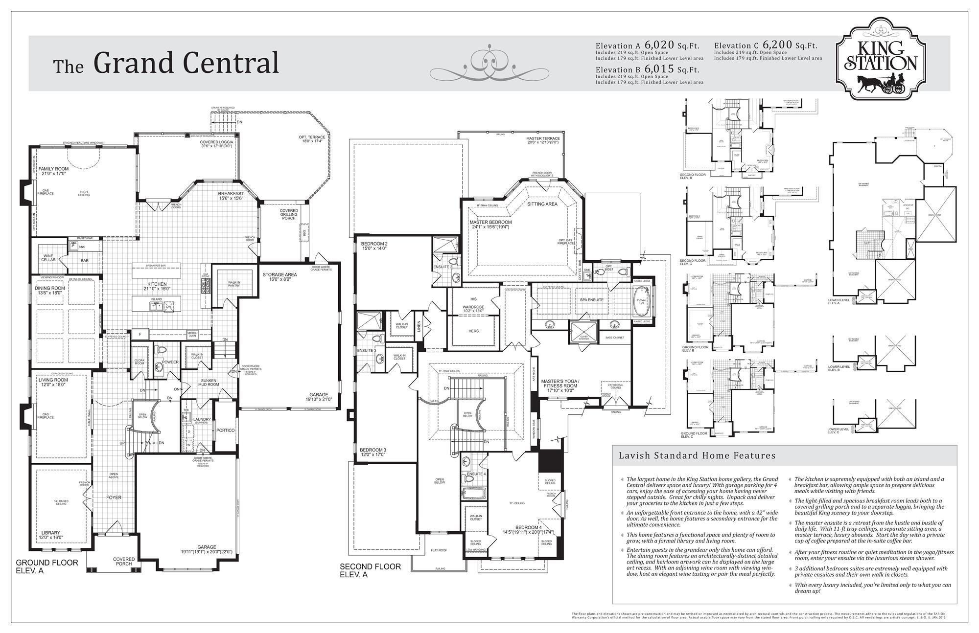 King Station Estates - The Grand Central Floor Plan, King City ON | Livabl