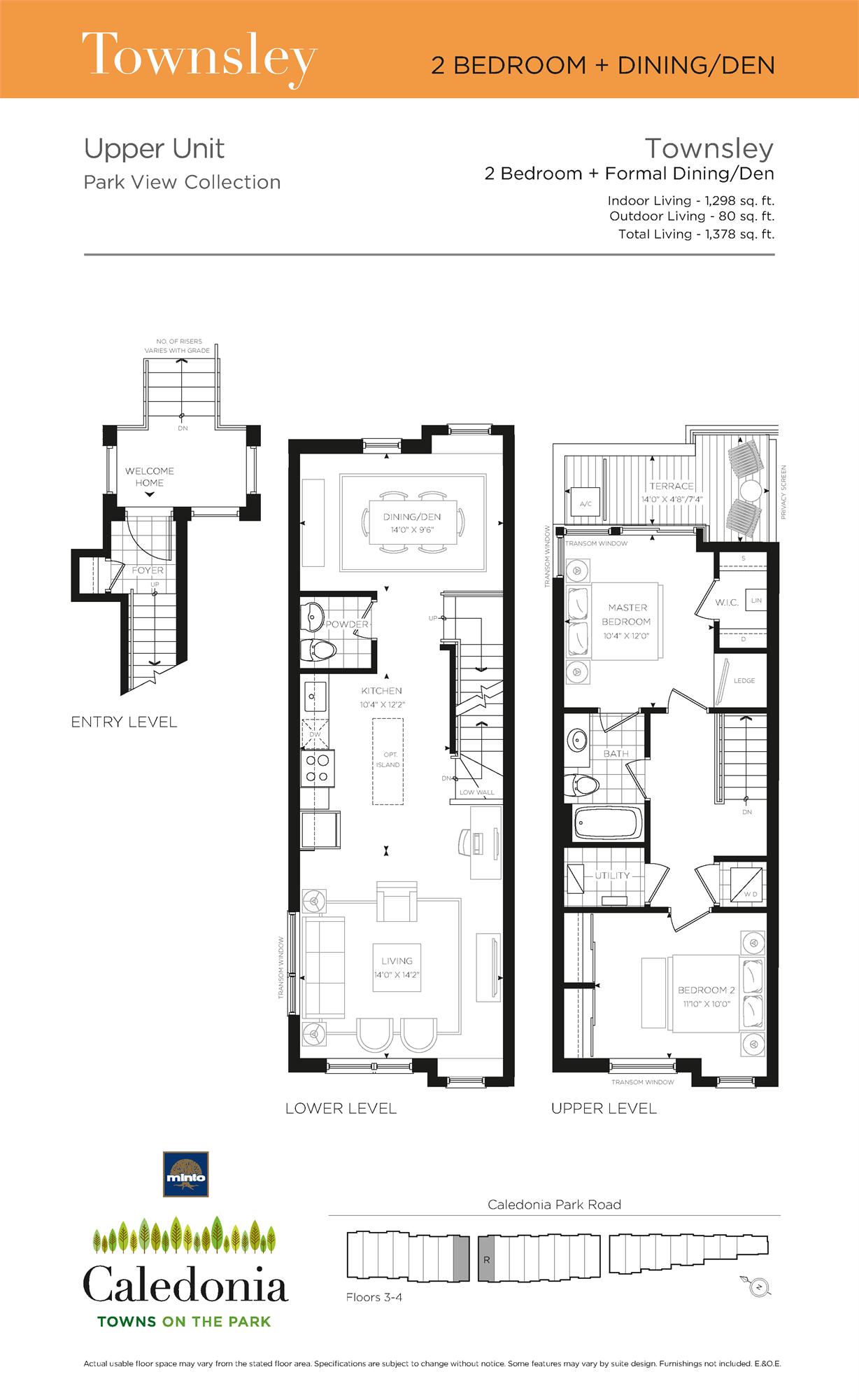 Caledonia Towns on the Park - Townsley Floor Plan, Toronto ON | Livabl