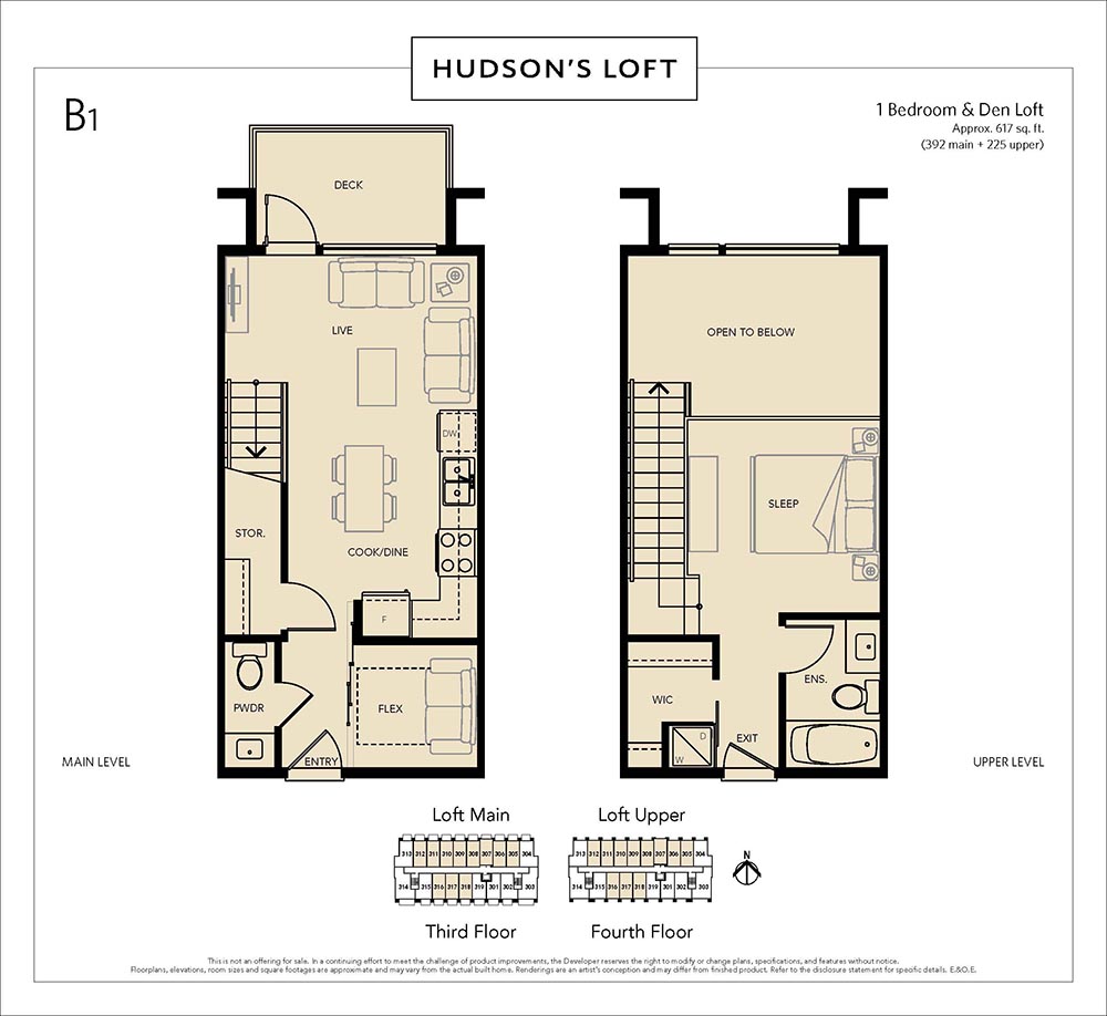 Hudson's Loft 1 - B1 Floor Plan, Abbotsford BC | Livabl
