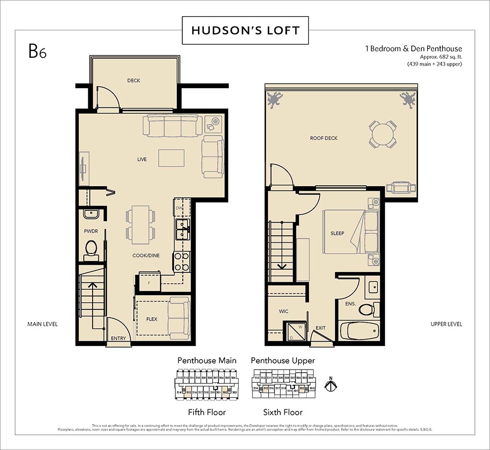 Hudson's Loft 1 | B6 | Floor Plans and Pricing