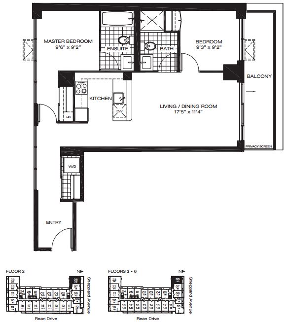NY2 Condos - The Surrey Floor Plan, Toronto ON | Livabl