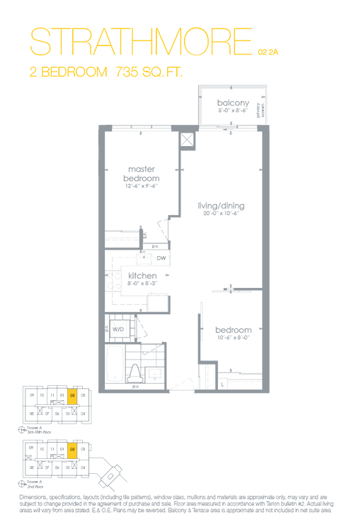 Downtown Erin Mills Condominiums - Strathmore Floor Plan, Mississauga ...