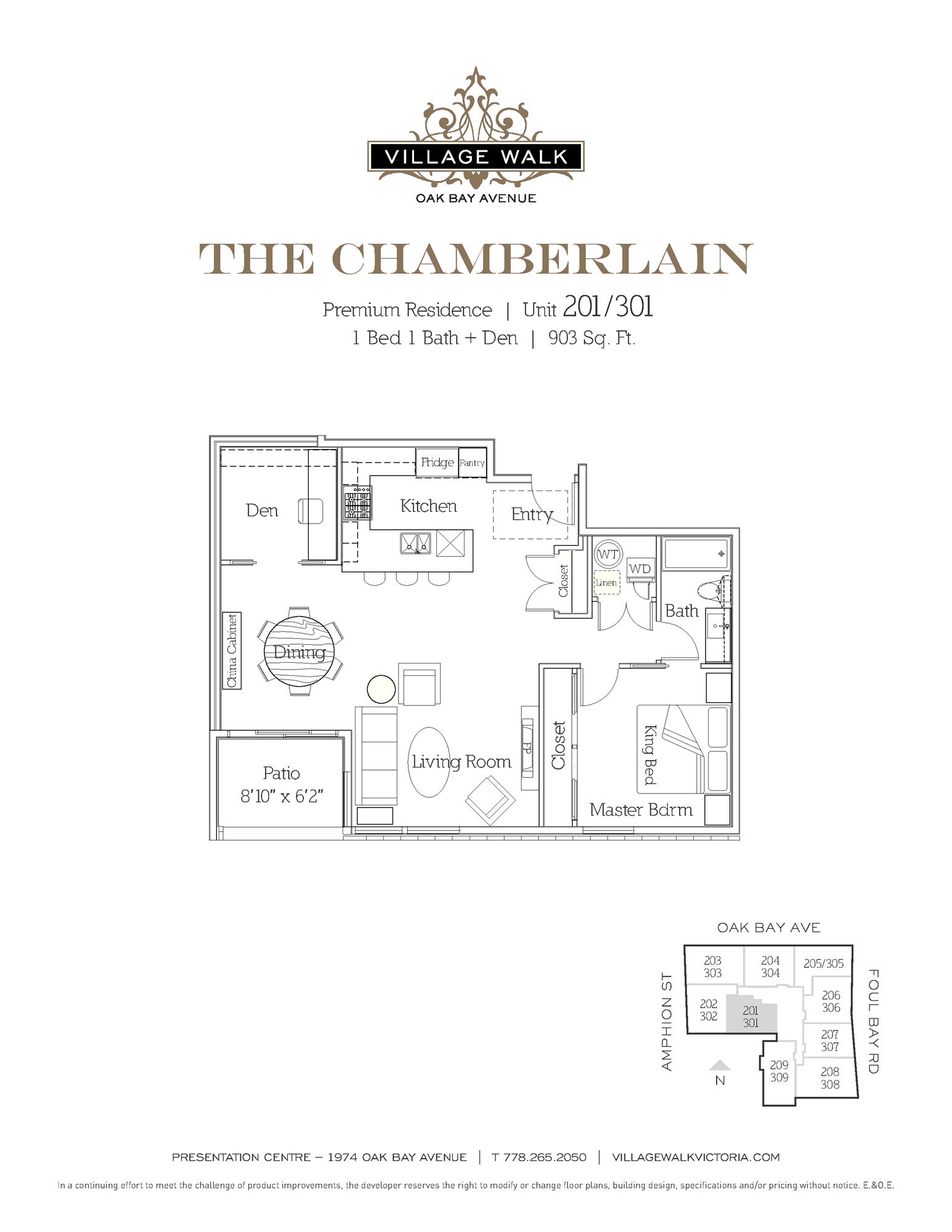 Village Walk Victoria - Chamberlain Floor Plan, Victoria BC | Livabl