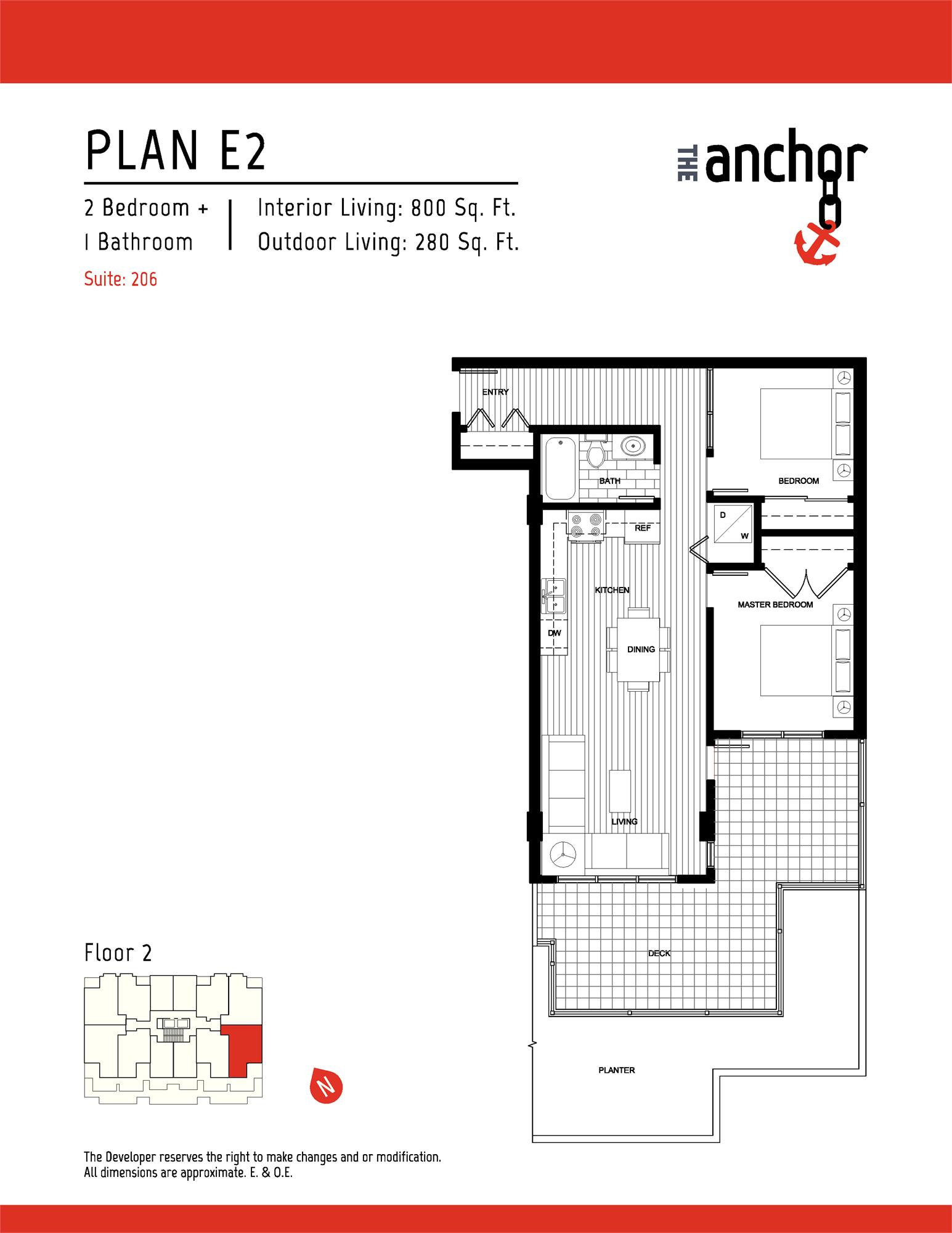 The Anchor - E2 Floor Plan, North Vancouver BC | Livabl