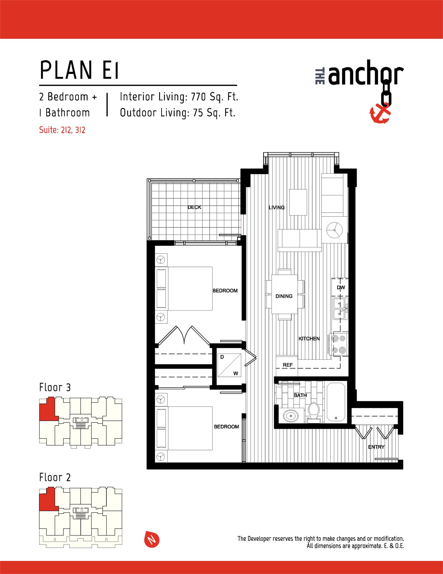The Anchor - E1 Floor Plan, North Vancouver BC | Livabl